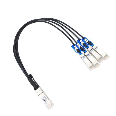 China 100G QSFP28 to 4x25G SFP28 Direct Attach Copper Cable For Cisco QSFP-4SFP25G-CU for sale