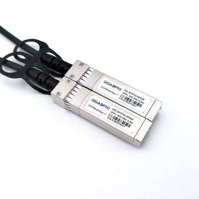China Black Copper Direct Attach Cable with Gold Plated Connector for sale