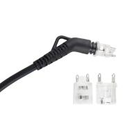 China 2 pin Korea KC plug swivel cord for hair straightener 360 degree swivel ac extension power cord leads  hair straightener for sale