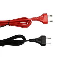 China 1m Vde Eu electrical 2.5A 120V/220V/240V 2 pin AC power cord cable standard power cord white hair dryer straightener plu for sale