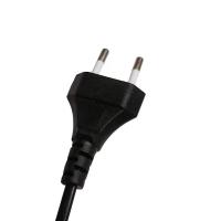 China 1m Vde Eu electrical 2.5A 120V/220V/240V 2 pin AC power cord cable standard power cord white hair dryer straightener plu for sale