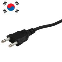 China Customization 2.5A 250V  Korea Standard laptop electric ac Power Cable 2pin hair dryer Plug cords for sale
