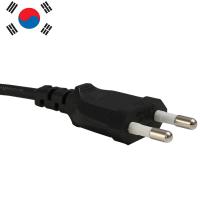 China Customization 2.5A 250V  Korea Standard laptop electric ac Power Cable 2pin hair dryer Plug cords for sale