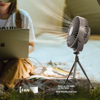 China Tripod Pedestal Fan Camping Ceiling Fan With Detachable Bracket 360 Degree Rotation for sale