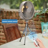 China Tripod Pedestal Fan Camping Ceiling Fan With Detachable Bracket 360 Degree Rotation for sale