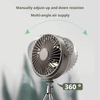 China Tripod Pedestal Fan Camping Ceiling Fan With Detachable Bracket 360 Degree Rotation for sale