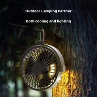 China Tripod Pedestal Fan Camping Ceiling Fan With Detachable Bracket 360 Degree Rotation for sale