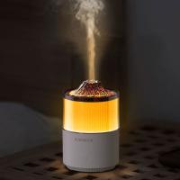 China Portable USB Ultrasonic Humidifier with Simulation Flame Light for Essential Oil Diffusion for sale
