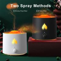China Custom Logo Flame Pattern Aroma Diffuser Ultrasonic Cool Mist Humidifier Air Purifier for sale