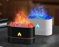 China Portable Fire Flame Lava Crack Design Aroma Humidifier with Color Changing Light for sale