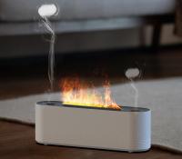 China Flame Volcano Ultrasonic Humidifier 250ml Essential Oil Aroma Diffuser Colorful Light for sale