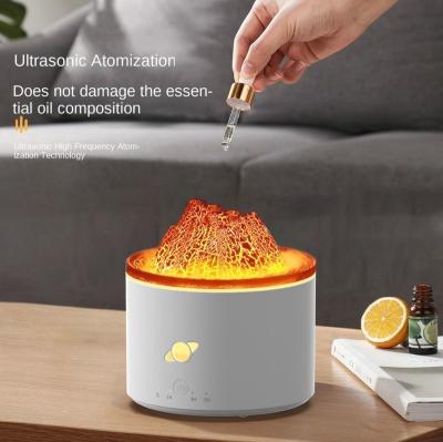 China 250ml Flame Volcano Ultrasonic Humidifier Essential Oil Aroma Diffuser Custom Design for sale