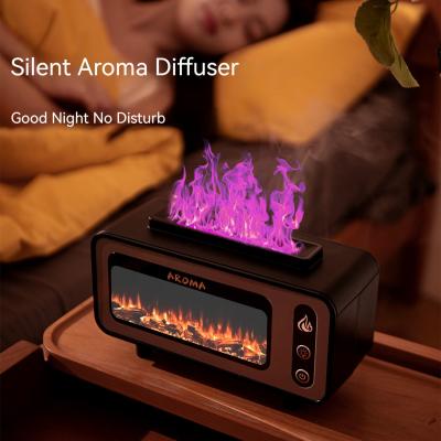 China Plastic Material 3D Flame Aroma Diffuser USB Air Humidifier Fireplace Design For Hotel for sale
