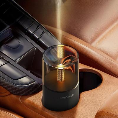 China Flame Design Portable Aroma Car Diffuser Humidifier 120ml Capacity OEM Color Size for sale