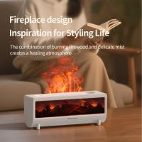 China Simulated Flame Fireplace Aroma Humidifier with Multi-Color Lights and 0.5L Capacity for Home Decor for sale