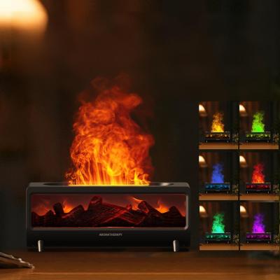 China Home Ultrasonic Aroma Humidifier Colorful Flame Air Aroma Diffuser CE FCC RoHS Approved for sale