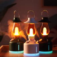 China Home Camping Use Mini USB Warm Mist Humidifier 280ml With Dimmable LED Light for sale