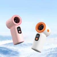 China Customized 2000mAh Battery Brushless Motor LED Display Handheld Fan for Portable Cooling for sale