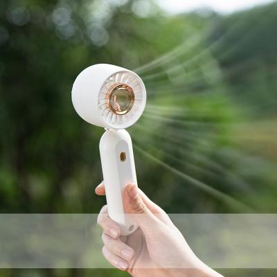 China Portable Dual Use Handheld Desktop Fan Rechargeable Mini Fans Hand Held Quiet Cooling for sale
