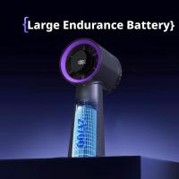 China 3000mAh Battery Brushless Motor Digital Display Mini Portable Handheld USB Fan for sale