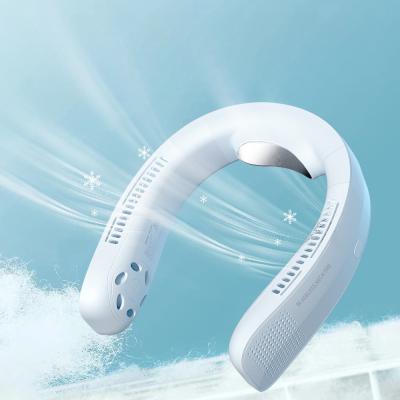China Portable Wearable Neck Fan With 1200mAh Battery 3 Speed Cooling Lightweight Design for sale