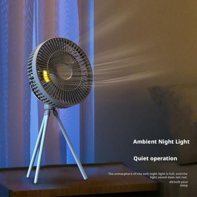 China Outdoor Rechargeable Camping Fan Desk Ceiling Fan 2 In 1 Cooling And Power Bank for sale