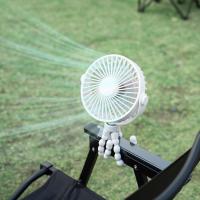 China 2000mAh Rechargeable Mini Stroller Fan With Flexible Tripod 3 Speed Adjustable for sale