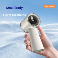 China Handheld Fan with 1200mAh Battery Brushless Motor and Digital Display Mini Portable USB Fan for sale