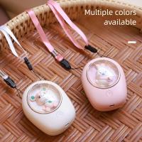 China High Capacity Battery Hanging Neck Fan With Humidify Function And USB Powered for sale