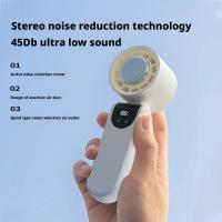 China Customized Mini Portable Fan Digital Display 4000mAh Battery Little Hand Held Fan for sale