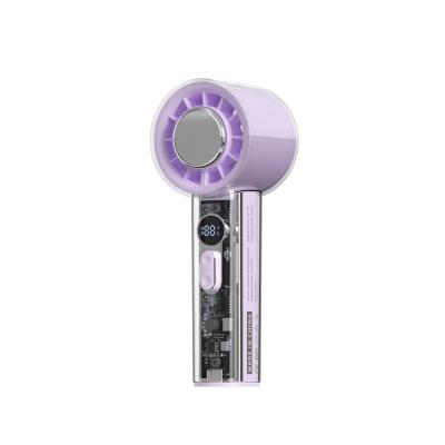 China Digital Display Mini Usb Cooling Fan Lightweight Small Handheld Fans Battery Operated for sale