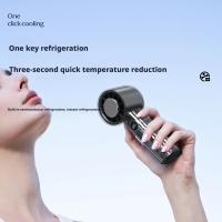 China Customized 3000mAh Mini Battery Operated Fan Handheld Digital Display Personal Cooling for sale
