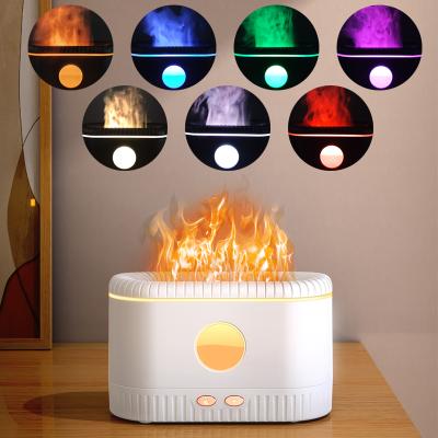 China Customized Logo Aromatherapy Flame Diffuser Essential Oil Air Humidifier Quiet Hydration for sale