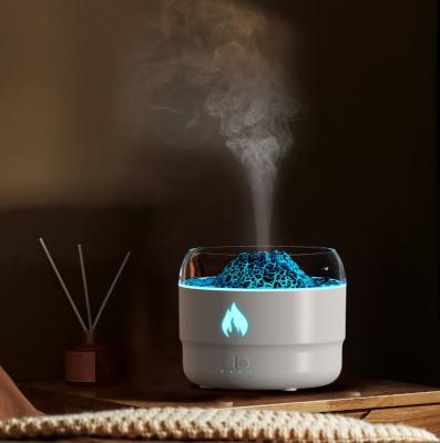 China Electric Ultrasonic Aroma Air Humidifier Volcano Design USB Powered Timing Function for sale