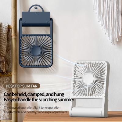 China Lightweight Portable Desk Fan with 1200mAh Battery and Brushless Motor for Efficient Cooling for sale