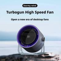 China 100 Speed Portable Table Fan Rechargeable Stepless High Speed Brushless Motor For Office Home Use for sale