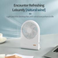 China Stylish Portable Foldable Small Quiet Desk Fan C Type Rechargeable Fan Custom Logo for sale