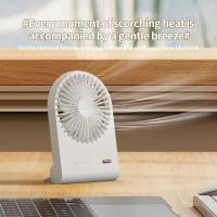 China Stylish Portable Foldable Small Quiet Desk Fan C Type Rechargeable Fan Custom Logo for sale