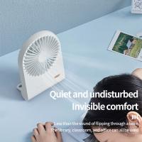 China Stylish Portable Foldable Small Quiet Desk Fan C Type Rechargeable Fan Custom Logo for sale