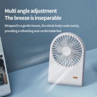 China Stylish Portable Foldable Small Quiet Desk Fan C Type Rechargeable Fan Custom Logo for sale