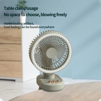 China Custom Design Usb Rechargeable Desk Fan Home Use Portable Table Fan Rechargeable for sale