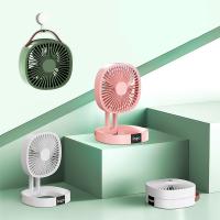 China Rechargeable 2000mAh Battery Portable Desk Fan With Hook High Speed Humidify Function for sale