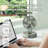 China USB Charging Quiet Desk Fan With Adjustable Speed Mini Portable Table Fan OEM Size for sale
