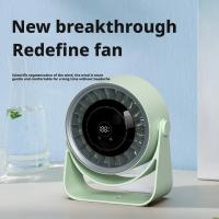 China 4000mAh Portable Table Fan With Brushless Motor 100 Speed Digital Display Desktop Fan for sale