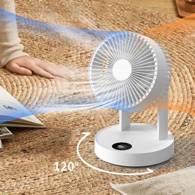 China Home Office Portable Desk Fan Quiet Plastic Material Battery Operated Table Top Fan for sale