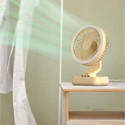 China Quiet Cooling 3 Speed Portable Desk Fan With LED Light Home Or Office Use for sale
