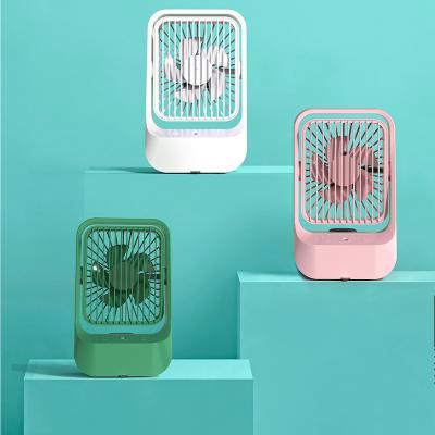 China Lightweight Mini Rechargeable Table Fan With 1200mAh High Capacity Battery Hotel Use for sale