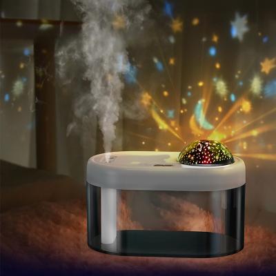 China 1200mAh Battery Ultrasonic Air Humidifier Home Use With Starry Sky Projection Lamp for sale