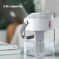 China 2.6L Capacity Plastic Ultrasonic Air Humidifier Household Use With Color Changing Lights for sale