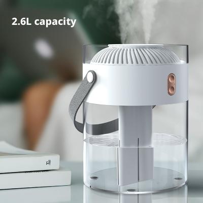 China 2.6L Capacity Plastic Ultrasonic Air Humidifier Household Use With Color Changing Lights for sale